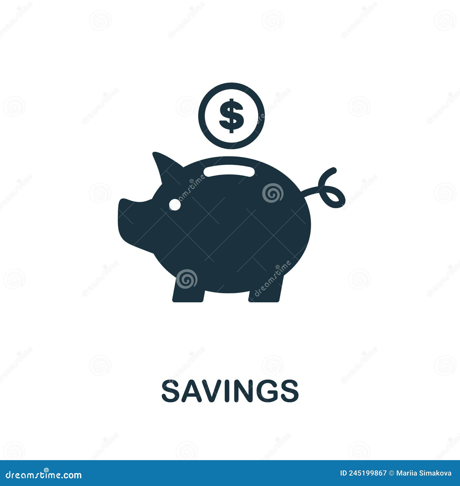Savings Icon. Monochrome Simple Savings Icon for Templates, Web Design ...