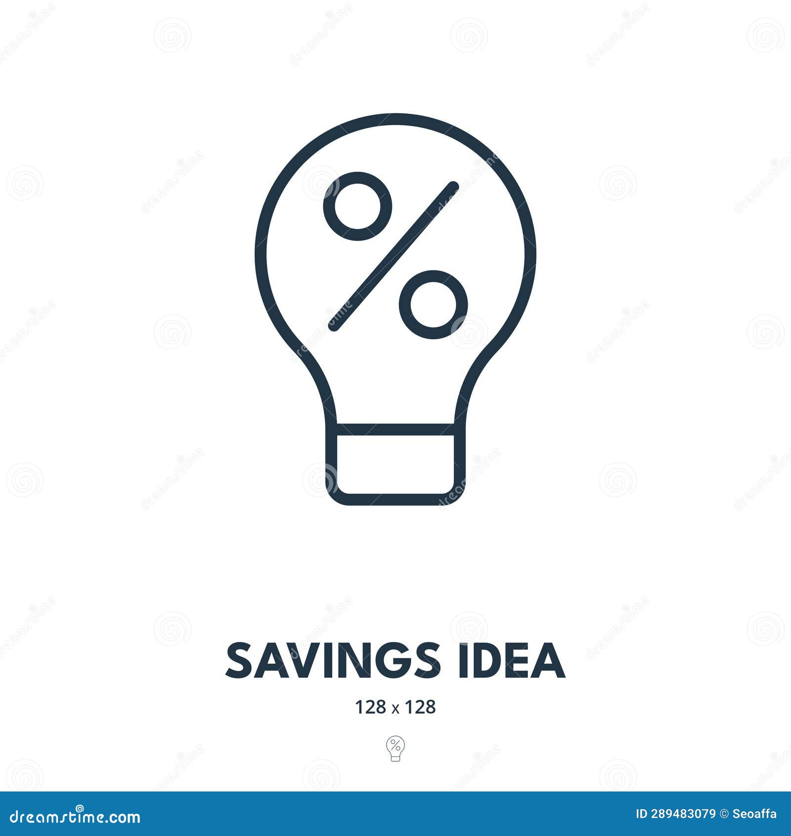 Savings Idea Icon. Wealth, Money, Richness. Editable Stroke. Vector ...