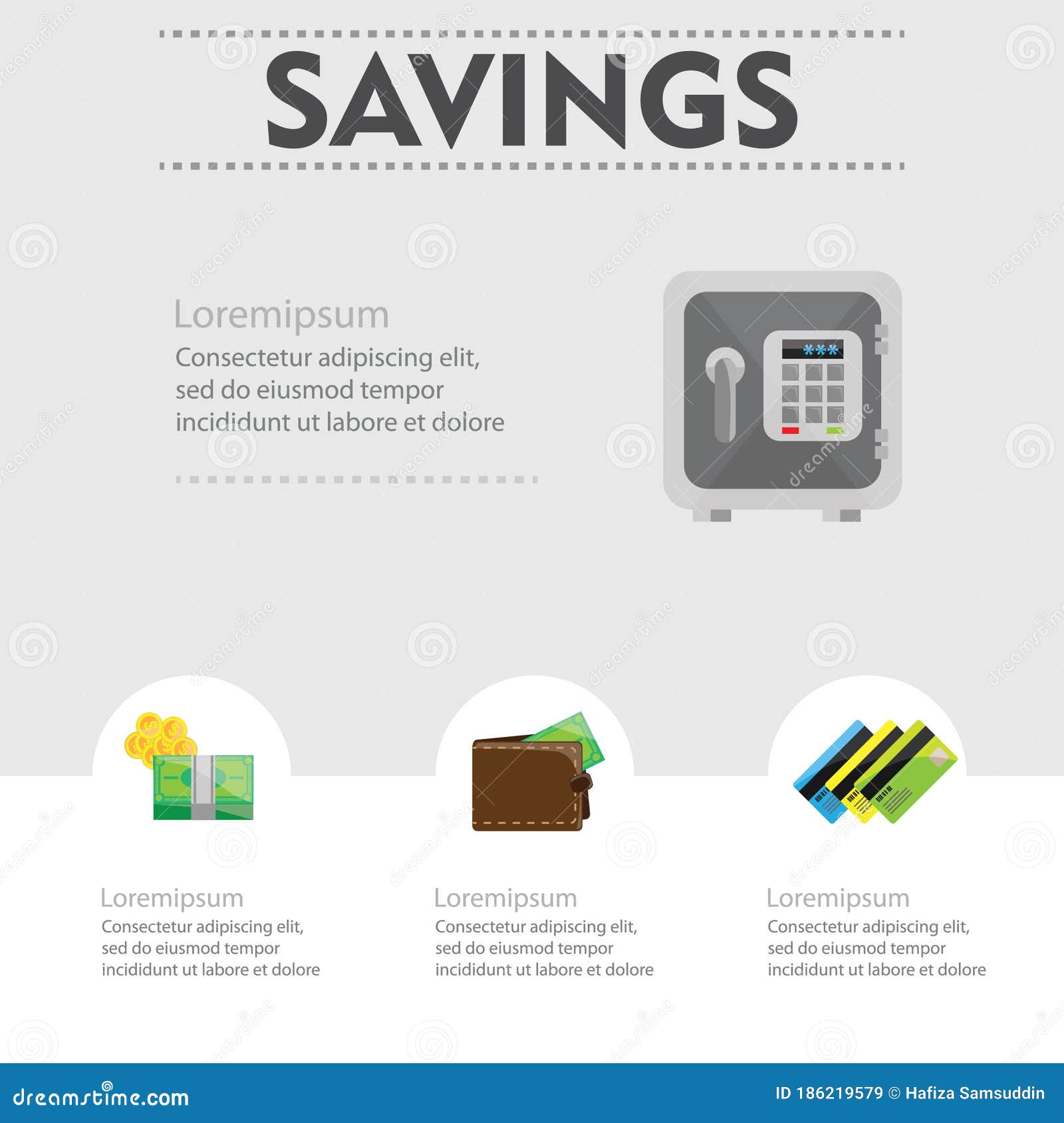 Savings Infographic. Vector Illustration Decorative Design Stock Vector ...
