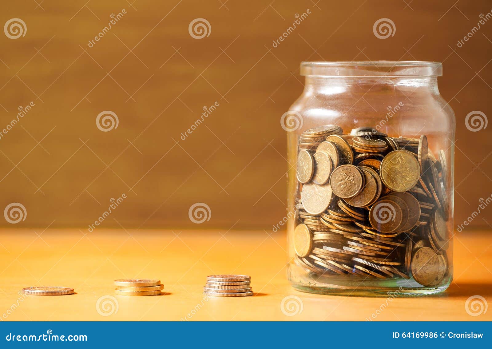 Savings in a jar. stock photo. Image of bottle, deposit - 64169986