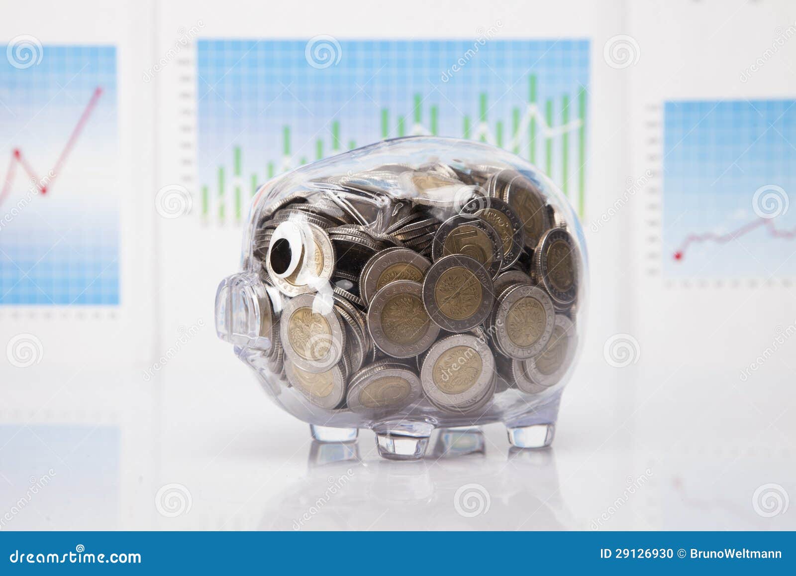 Savings in Piggy Bank on Charts Stock Photo - Image of loan, financial ...
