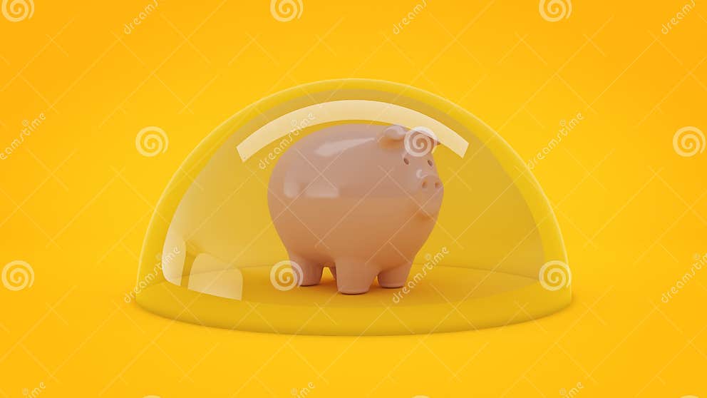 Savings Protection Concept. Stock Illustration - Illustration of safe ...