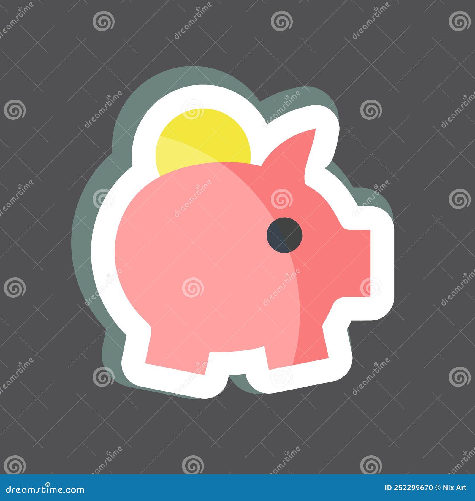 Savings Sticker in Trendy Isolated on Black Background Stock ...
