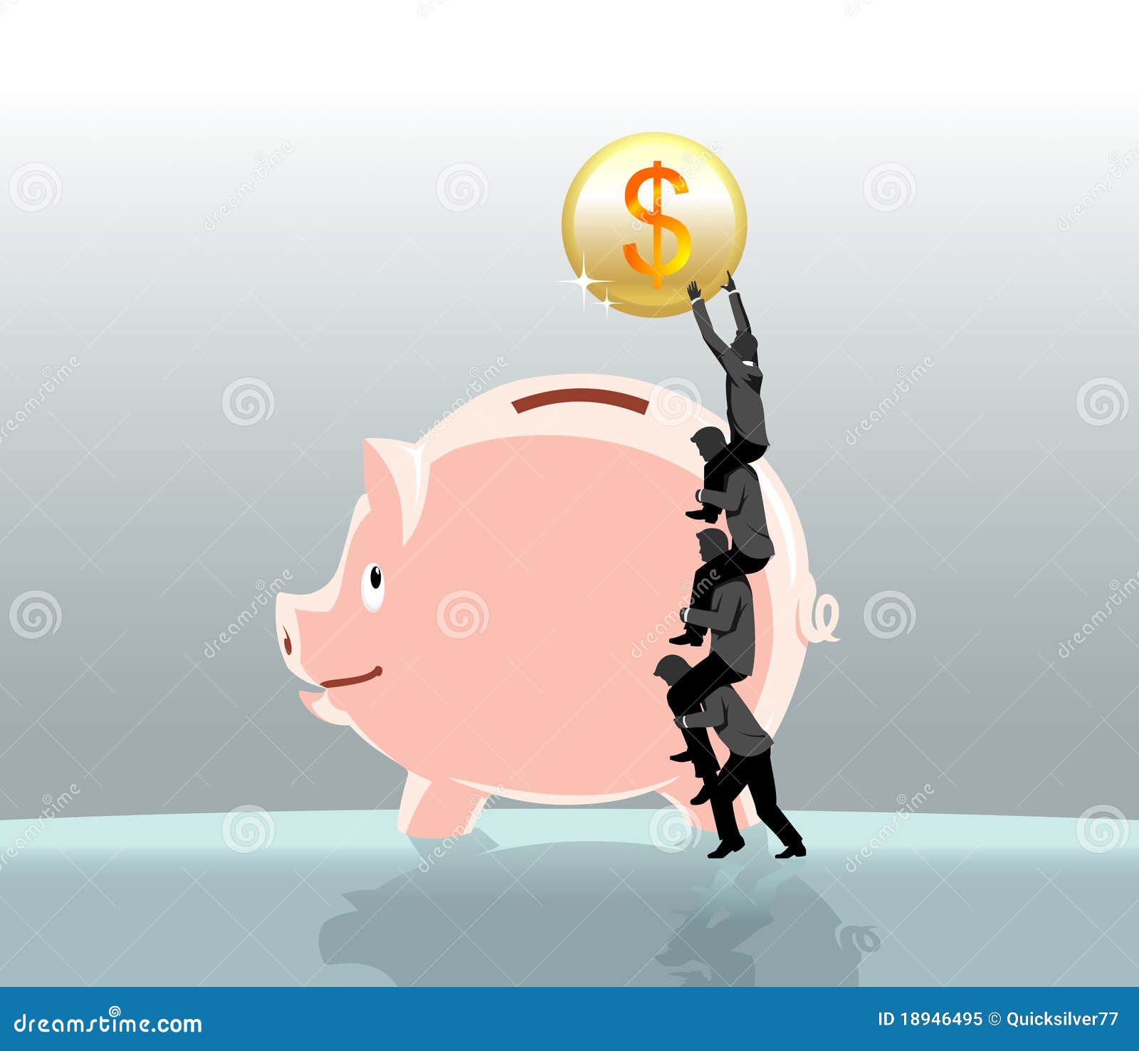 Savings Teamwork stock vector. Illustration of human - 18946495