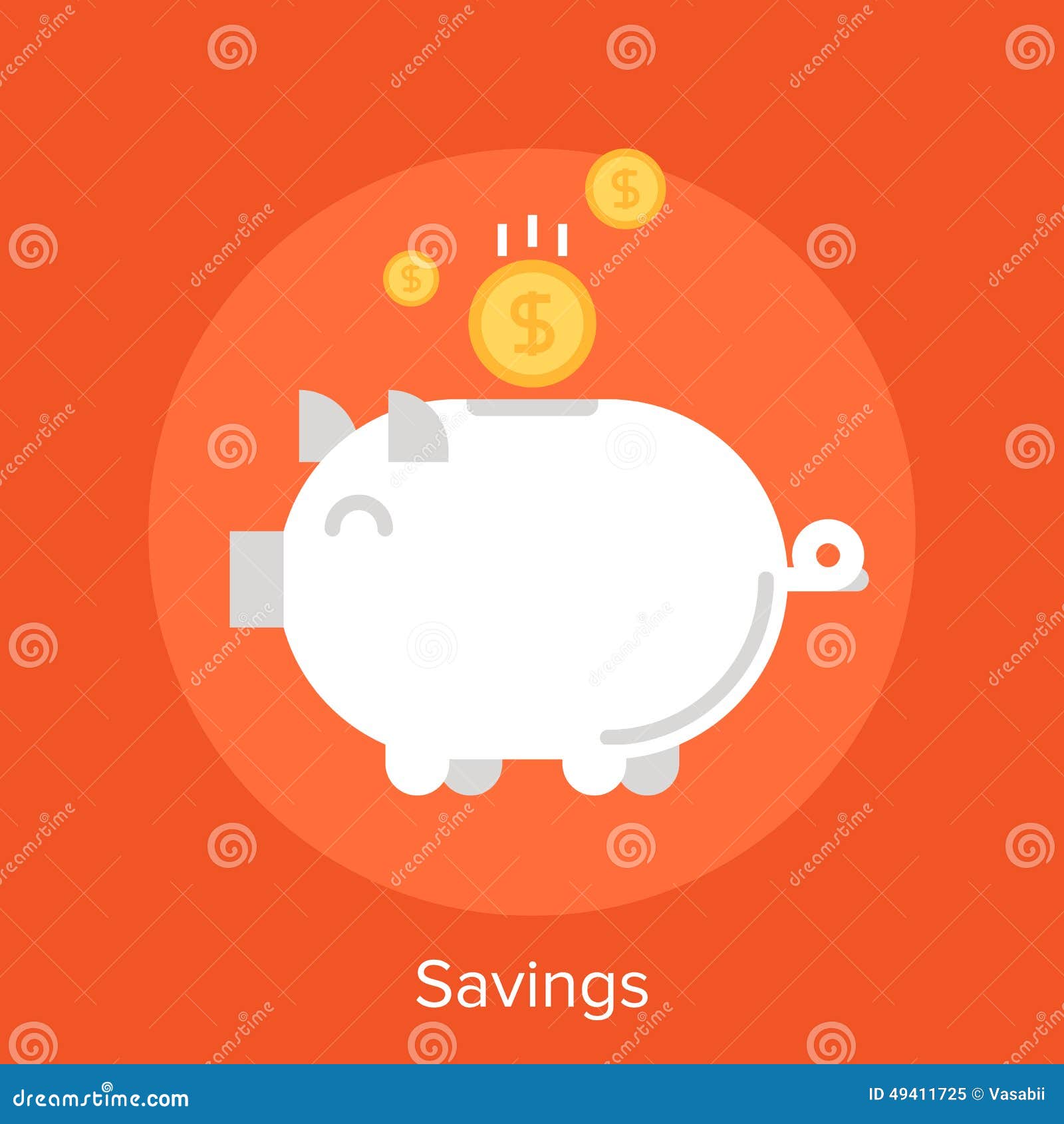 Savings stock vector. Illustration of income, wealth - 49411725