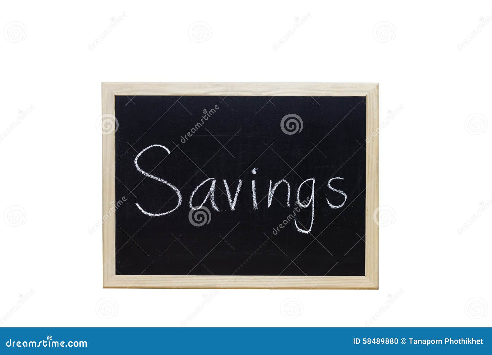 Savings Written with White Chalk on Blackboard Stock Photo - Image of ...