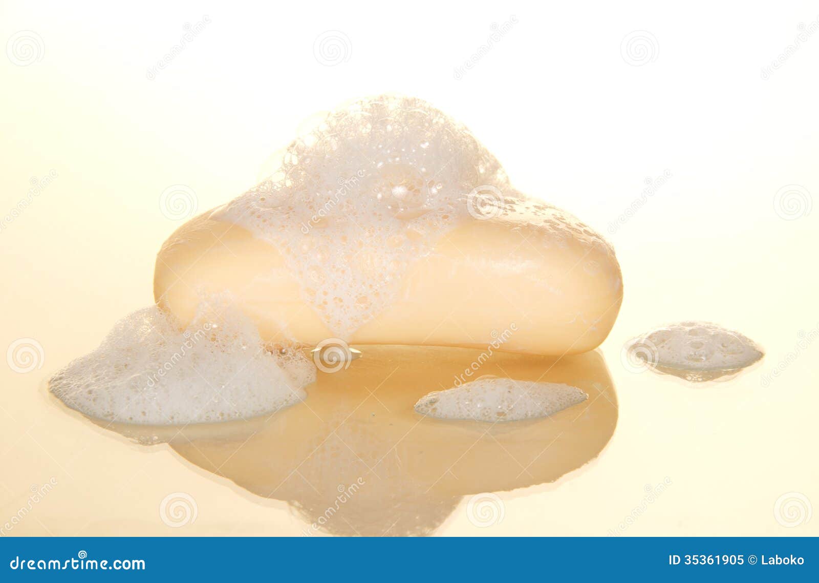 Savon Humide Avec La Mousse Image stock - Image du régénérez, frais ...