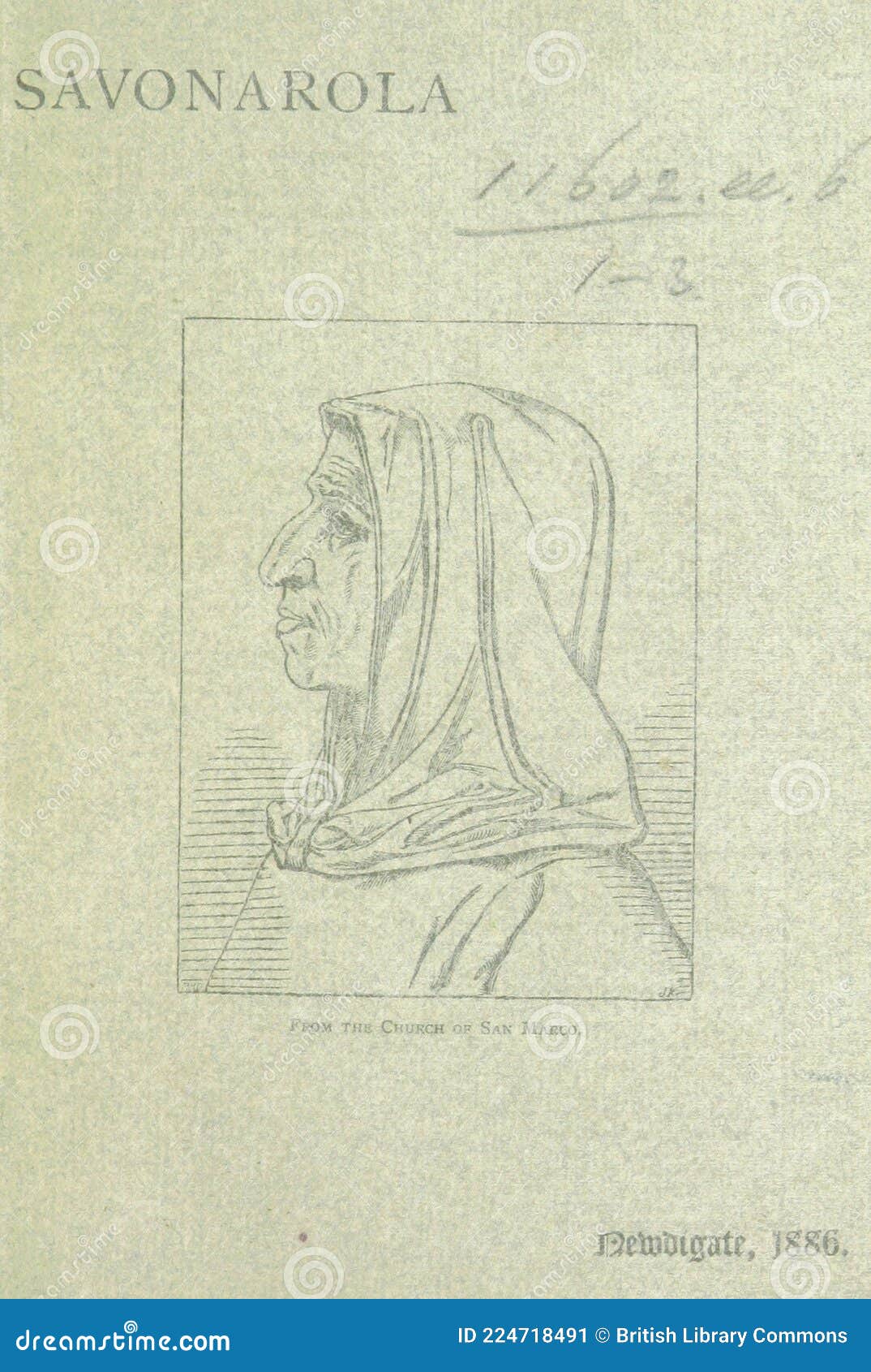 British Library Digitised Image From Page 5 Of "Savonarola. Newdigate ...