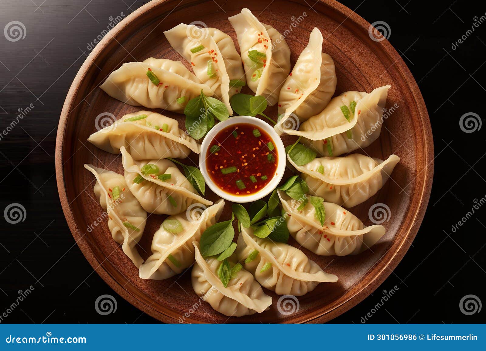 Savor the Flavor: Authentic Chinese Dumplings Delight Stock Photo ...