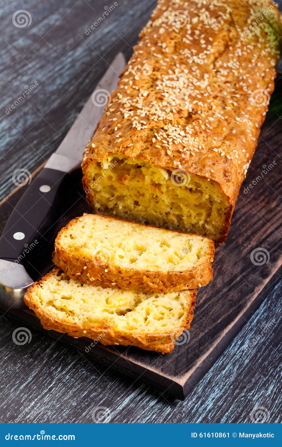 Savory bread loaf stock image. Image of zucchini, snack - 61610861