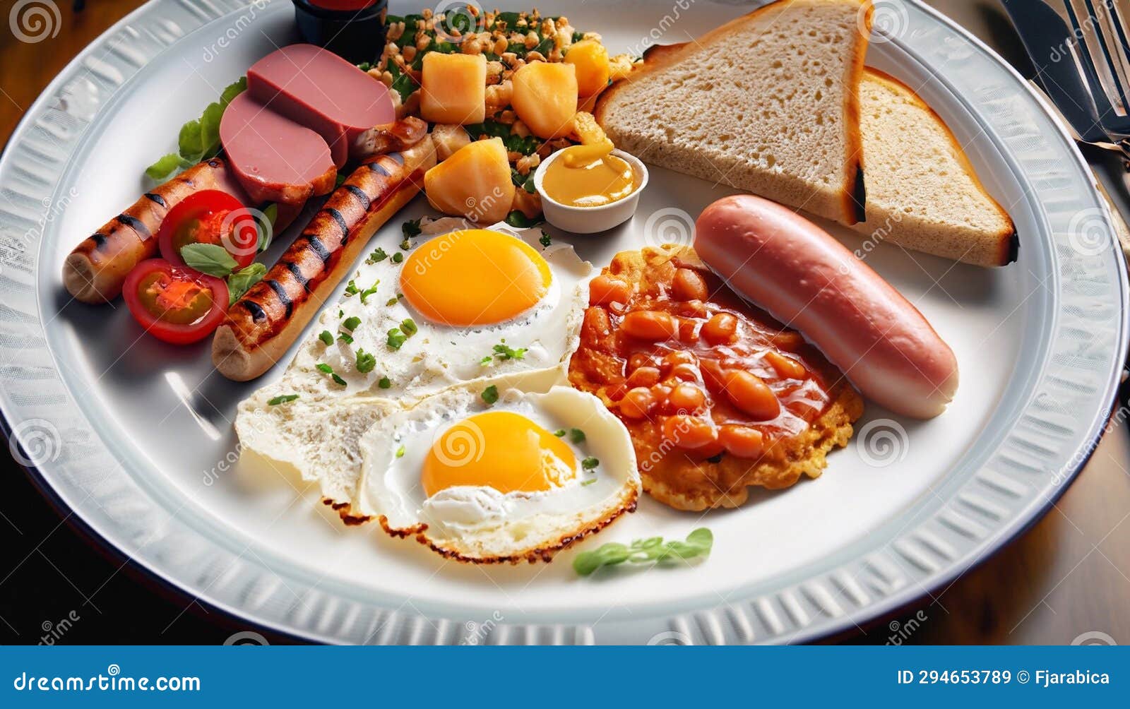 Savory breakfast stock illustration. Illustration of meal - 294653789