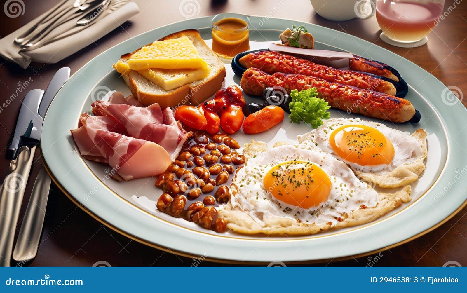 Savory breakfast stock illustration. Illustration of dinner - 294653813