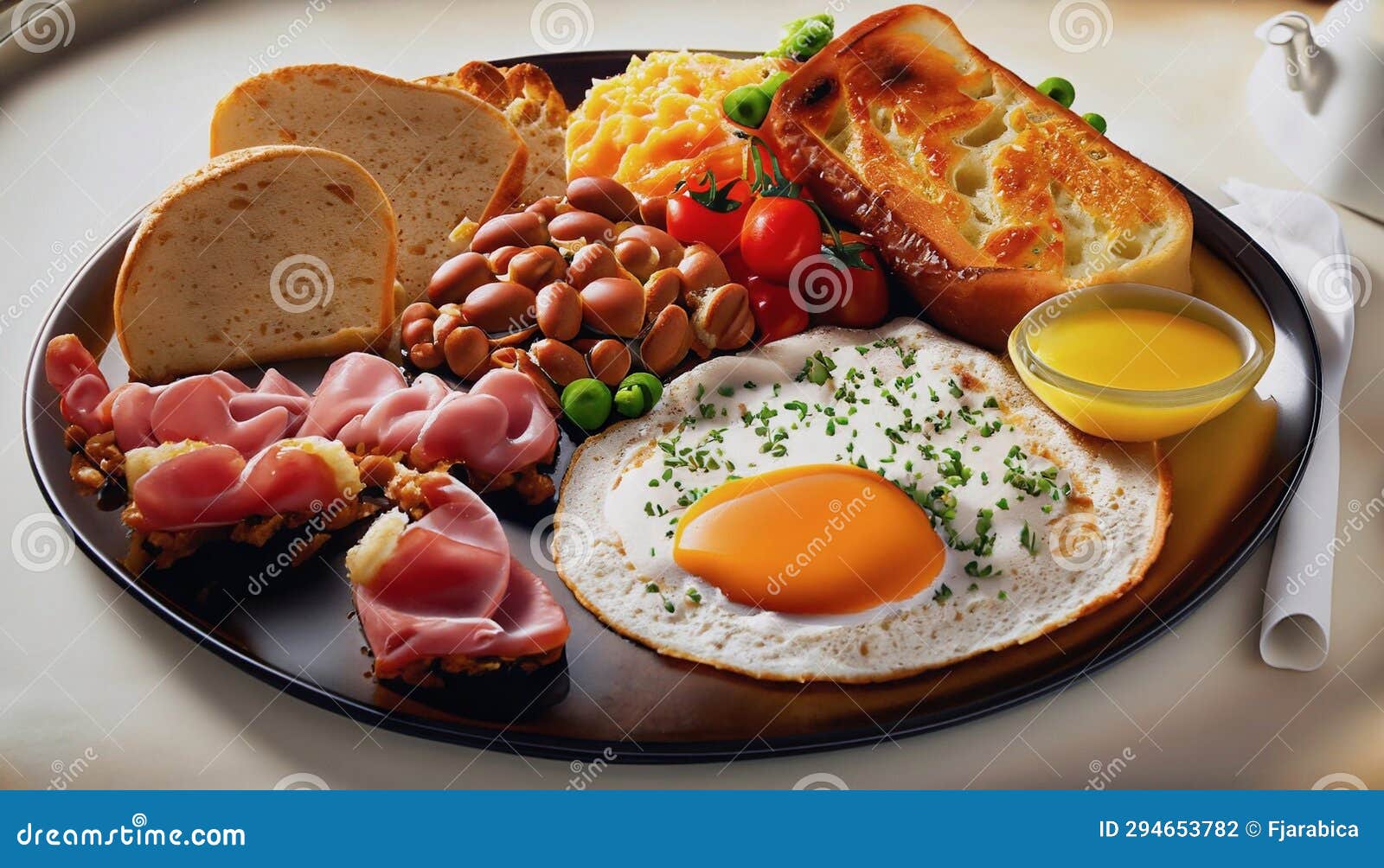 Savory breakfast stock illustration. Illustration of meat - 294653782