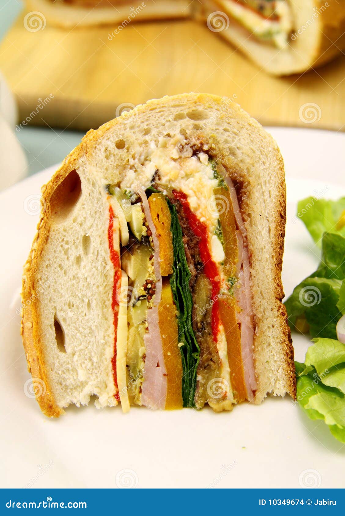 Savory Cob Loaf Slice stock photo. Image of aubergine - 10349674
