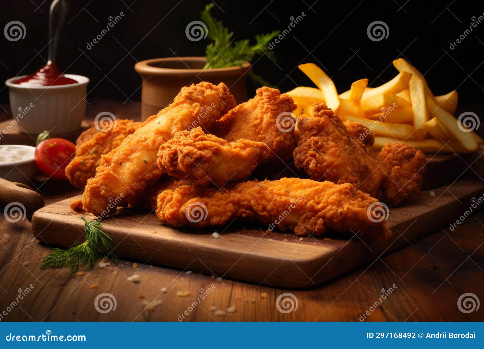 Savory Fried Chicken Burgers Stacked With Crispy Coating And Spices On ...