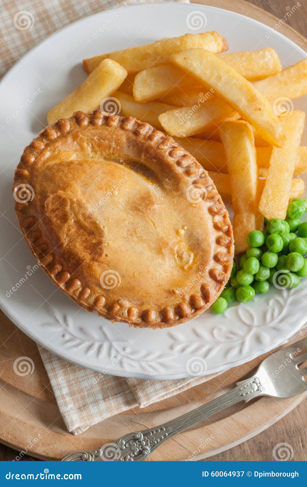 Savory Meat Pie Chips and Peas Stock Image - Image of peas, food: 60064937