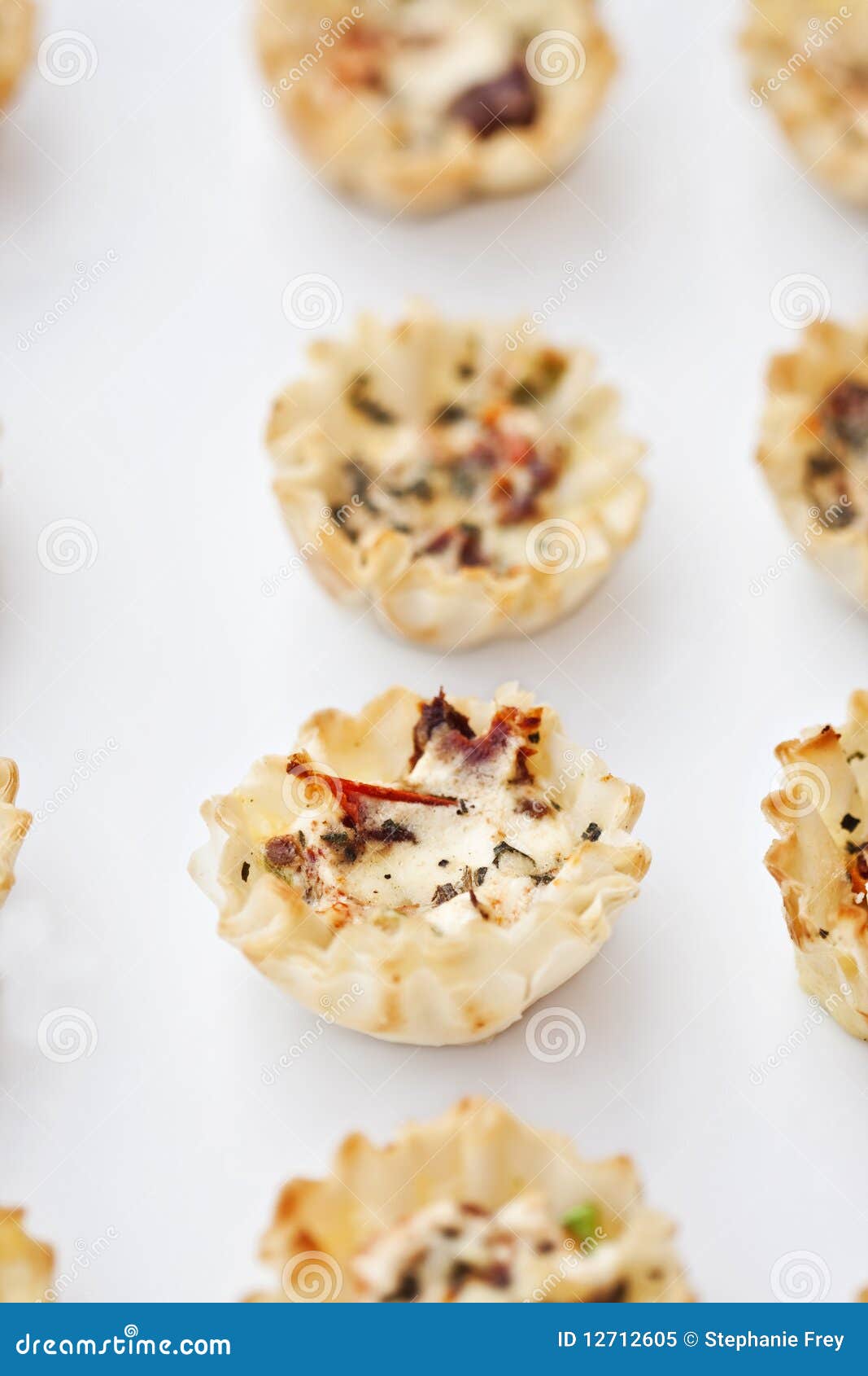 Savory Mini Tarts stock image. Image of appetizer, toast - 12712605