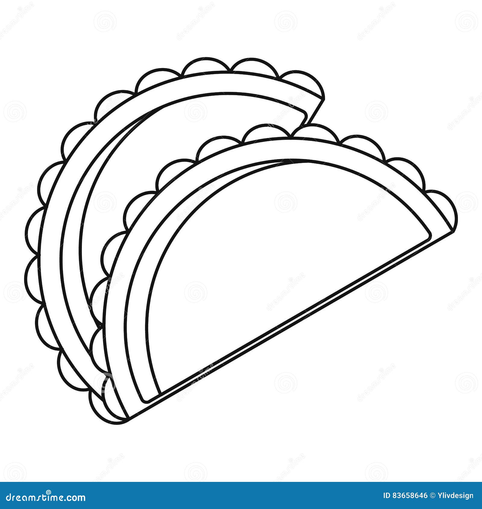 Savory Patty Icon, Outline Style Stock Vector - Illustration of chicken ...