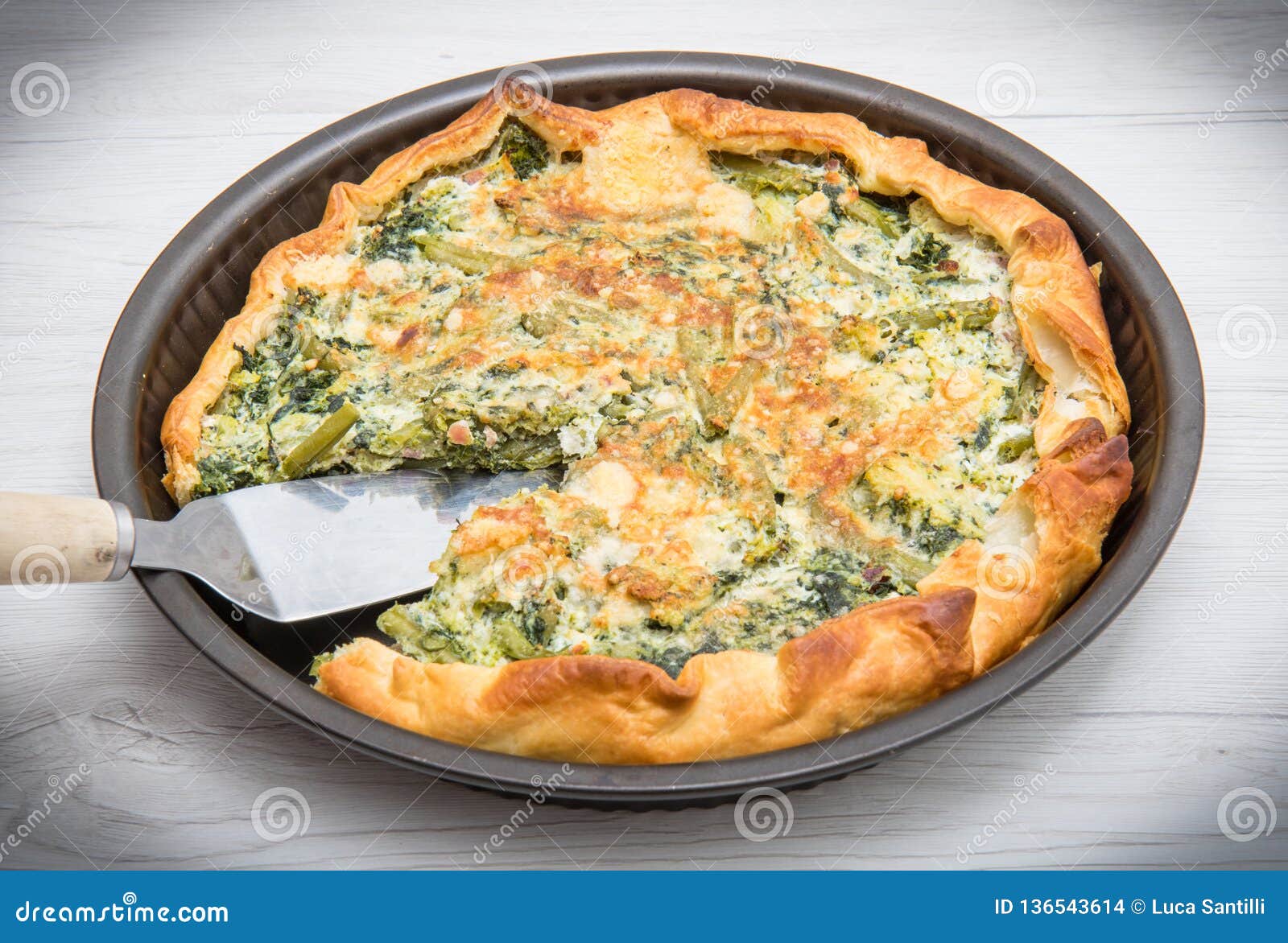 Savory Pie with Vegetables and Cheese Stock Photo - Image of lunch ...