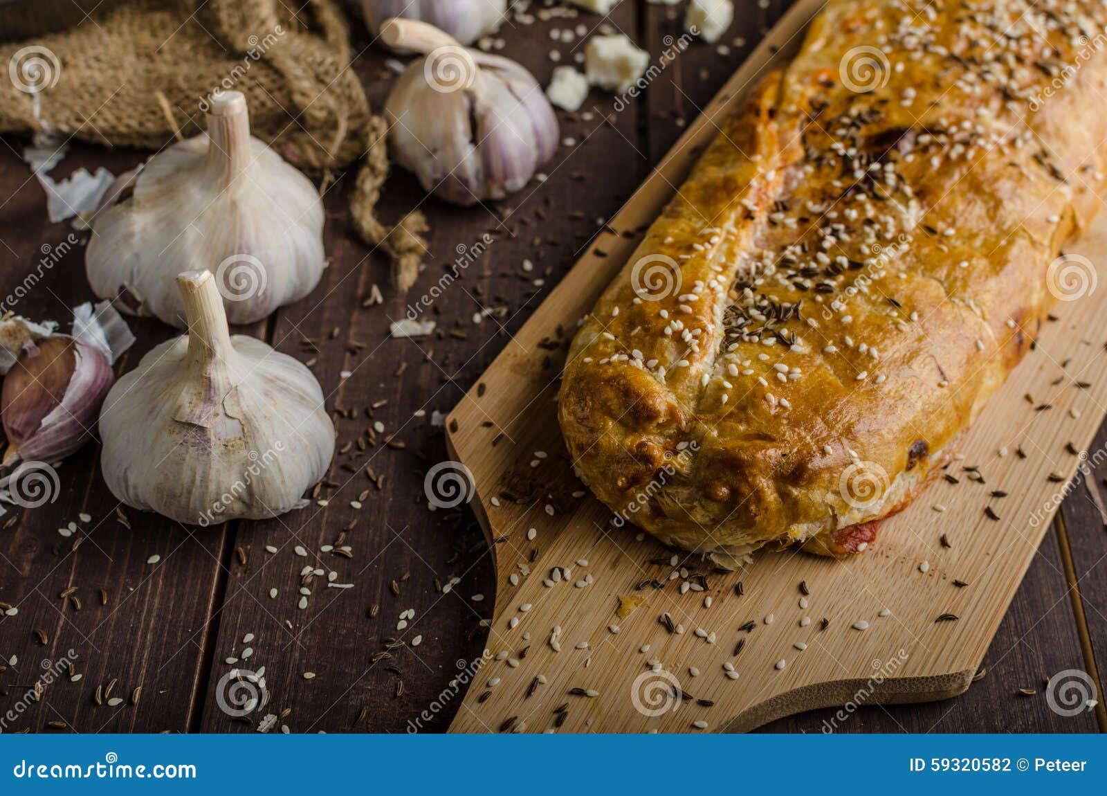 Savory strudel stock photo. Image of cheese, gourmet - 59320582