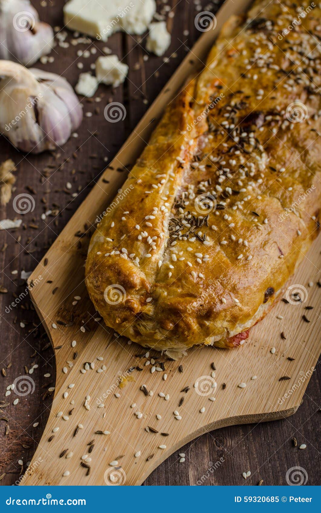 Savory strudel stock image. Image of food, baked, kitchen - 59320685