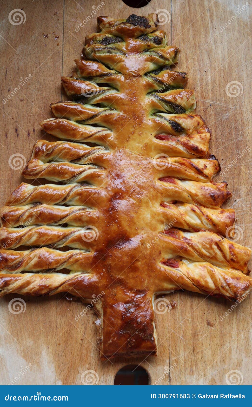 Savoury Cake in the Shape of Christmas Tree Stock Image - Image of ...
