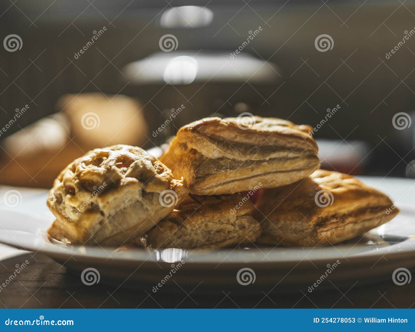 Savoury Pastries on a Plate Stock Image - Image of pasties, breakfast ...