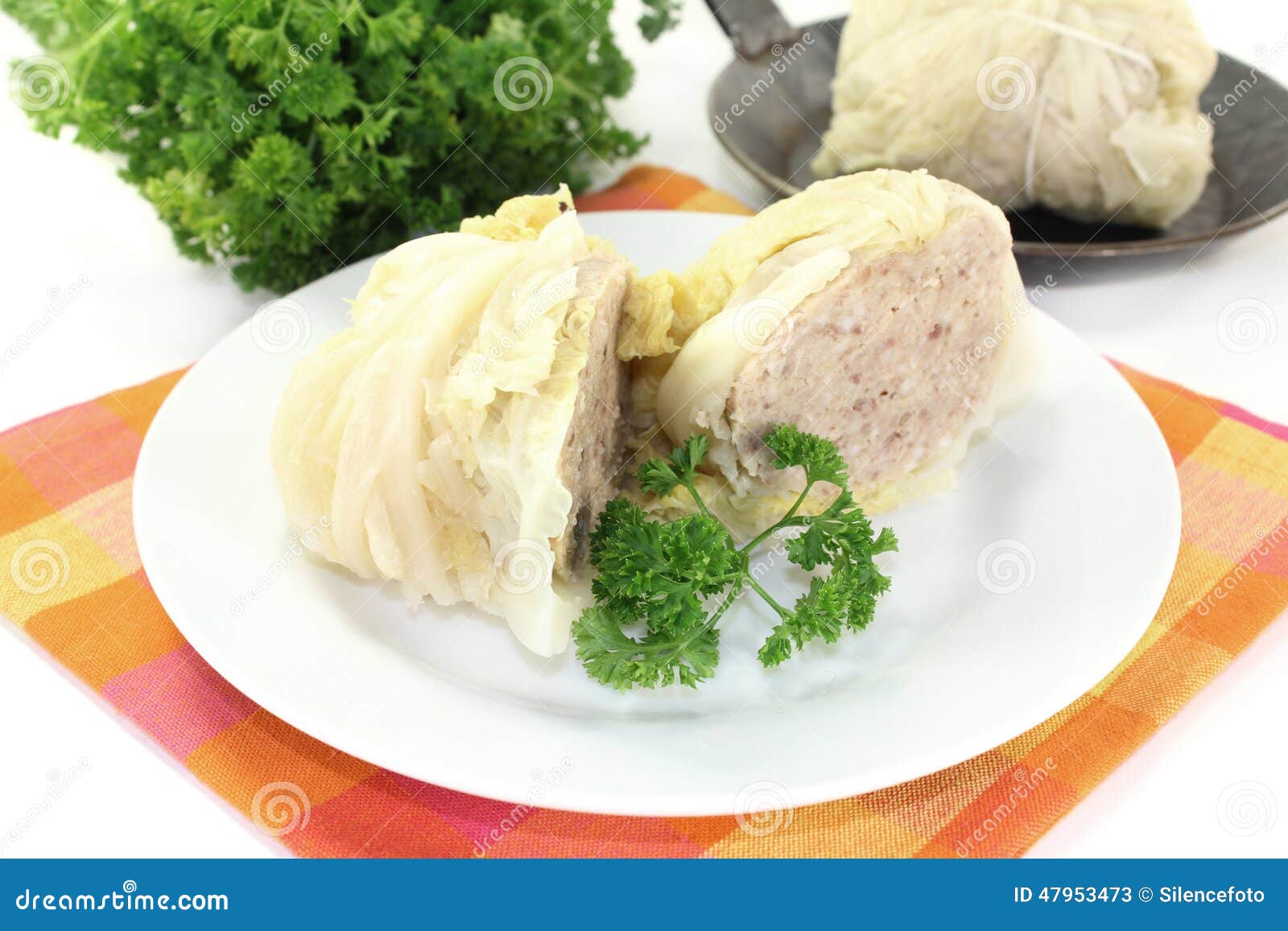 Savoy cabbage roulade stock image. Image of kale, herb - 47953473