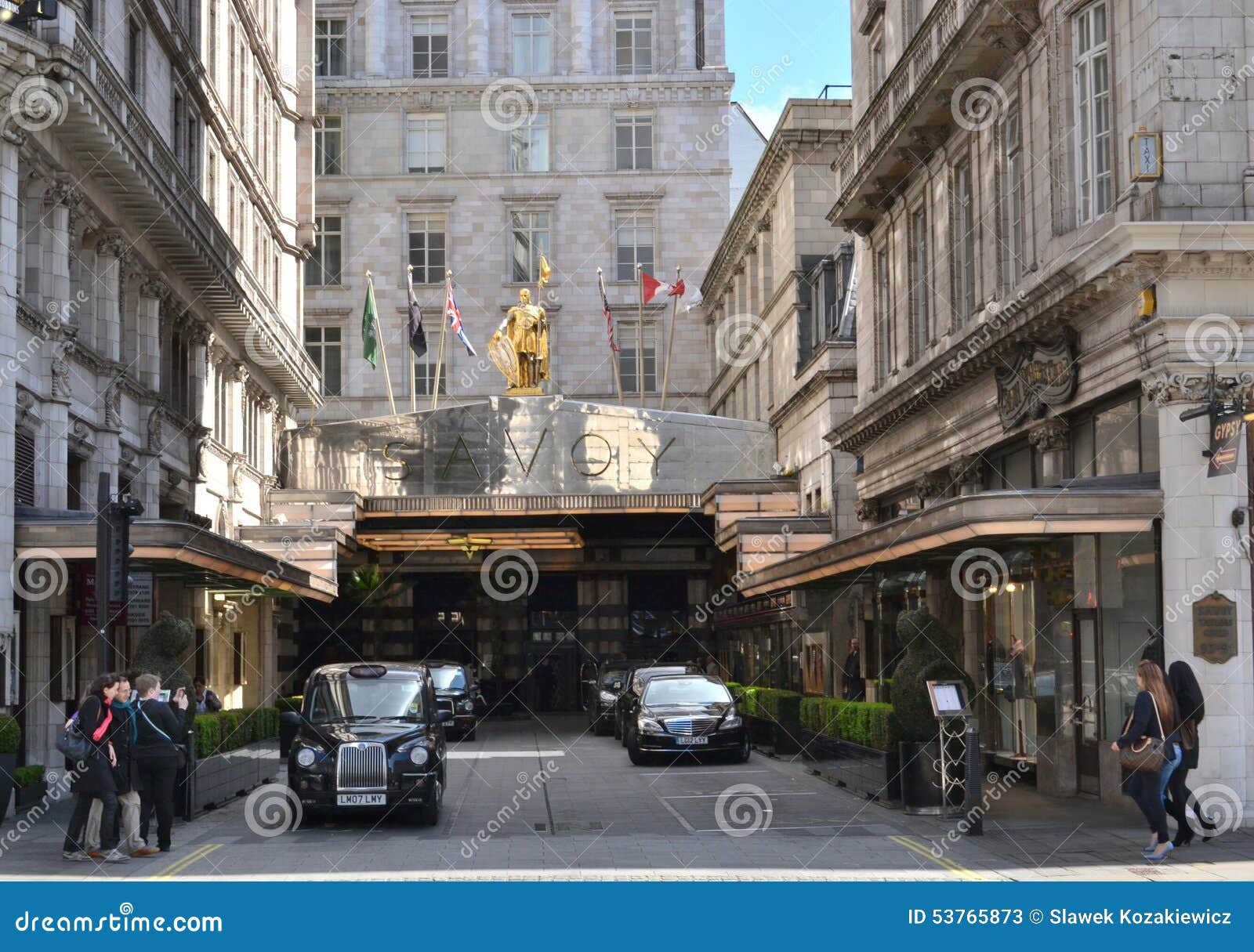 Savoy Hotel Strand London editorial stock photo. Image of strand - 53765873