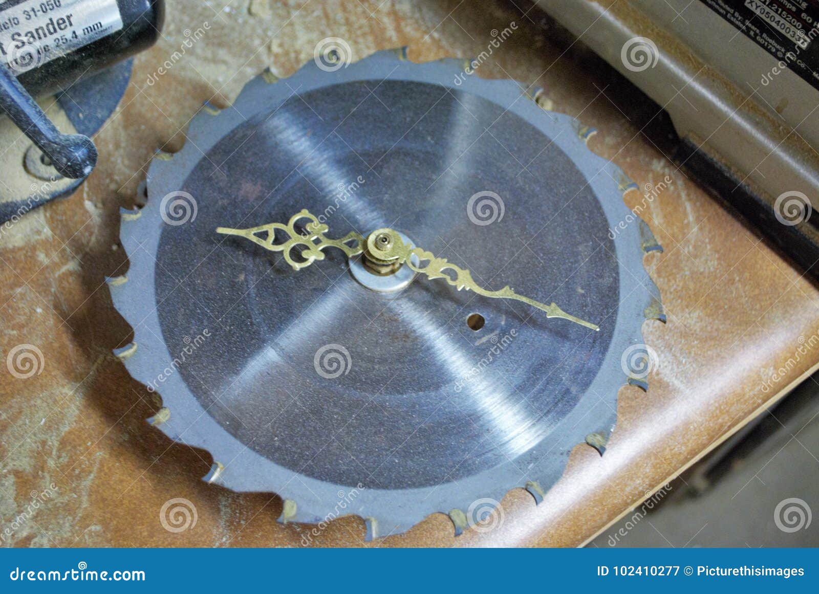 Saw blade clock stock image. Image of industrial, machinery - 102410277