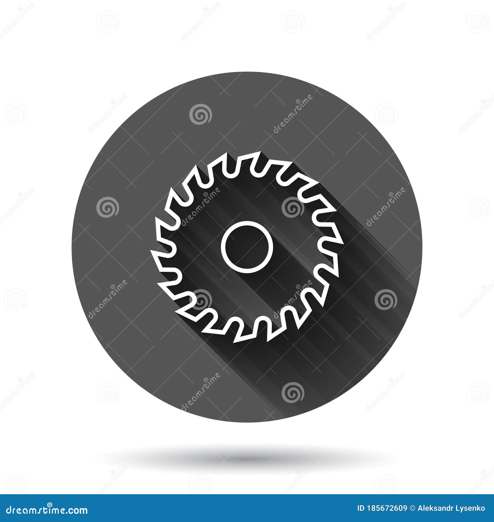 Saw Blade Icon in Flat Style. Circular Machine Vector Illustration on ...