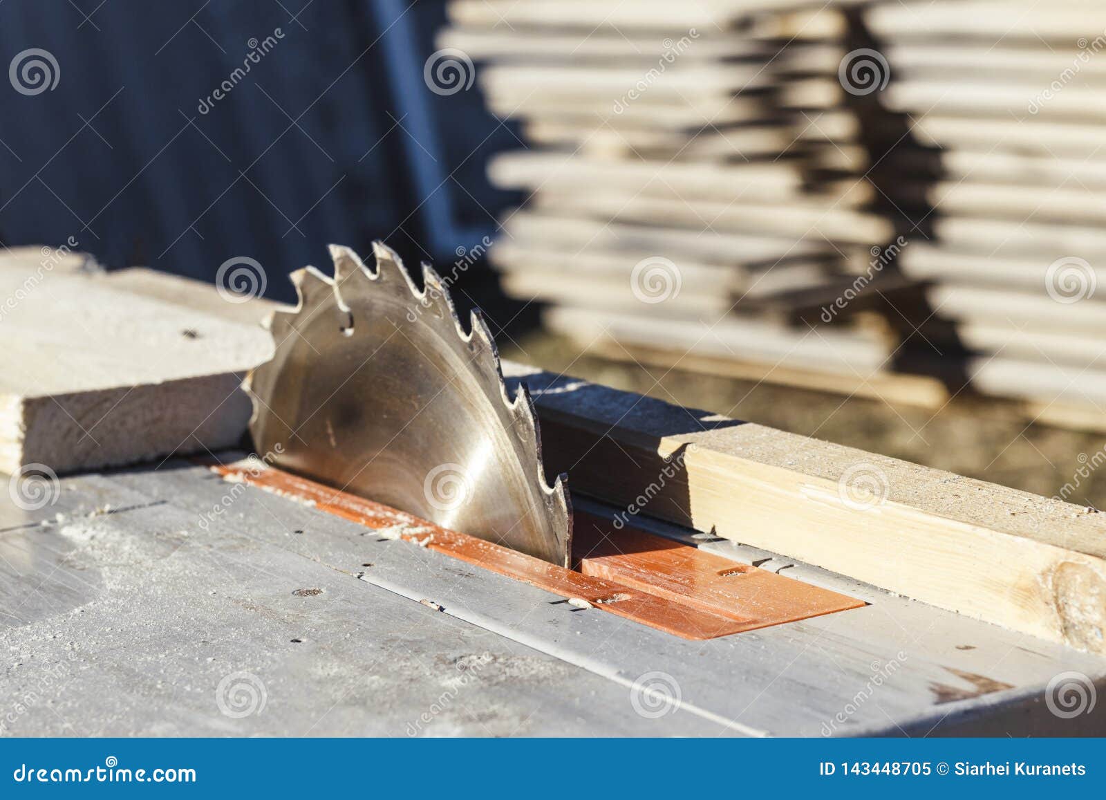Saw Blade. Machine is Ready To Work Stock Image - Image of white ...