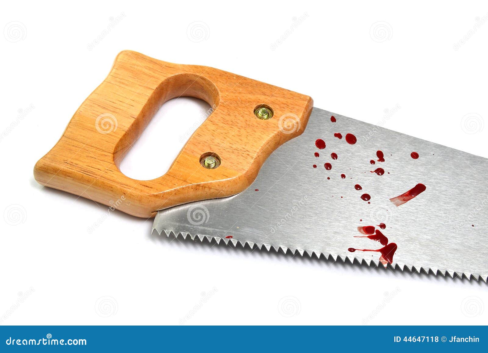 Saw with blood stock photo. Image of disaster, horror - 44647118