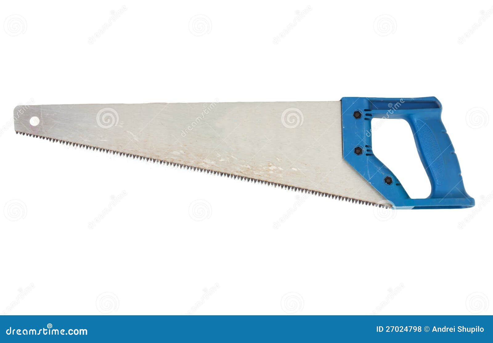 Saw a blue handle stock photo. Image of plant, equipment - 27024798