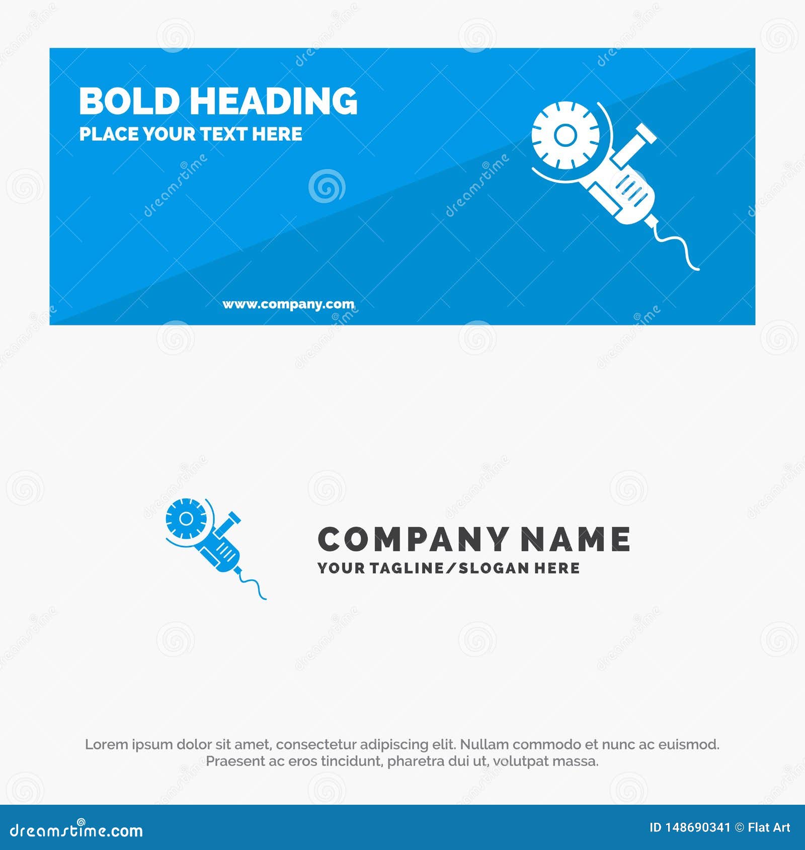 Saw, Circular Saw, Power, Tool, Blade SOlid Icon Website Banner and ...