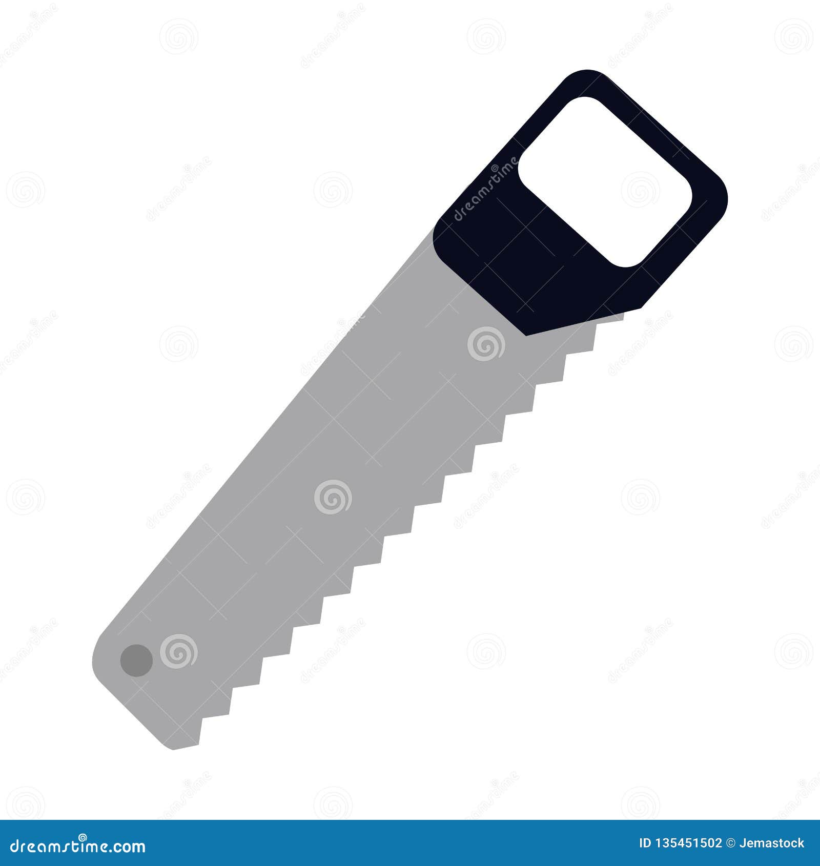 Saw tool equipment stock vector. Illustration of object - 135451502