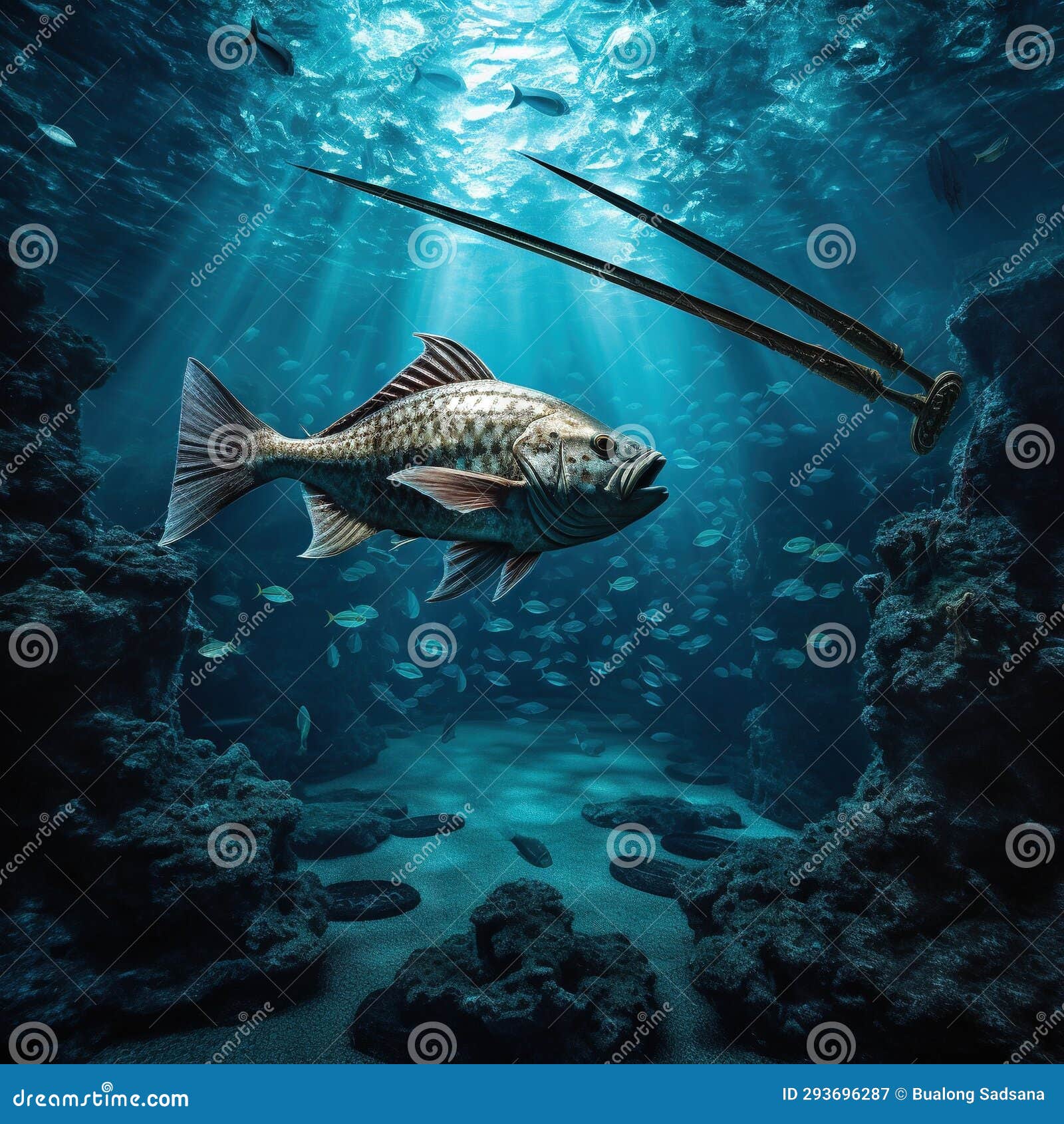 Saw fish stock illustration. Illustration of fantasy - 293696287