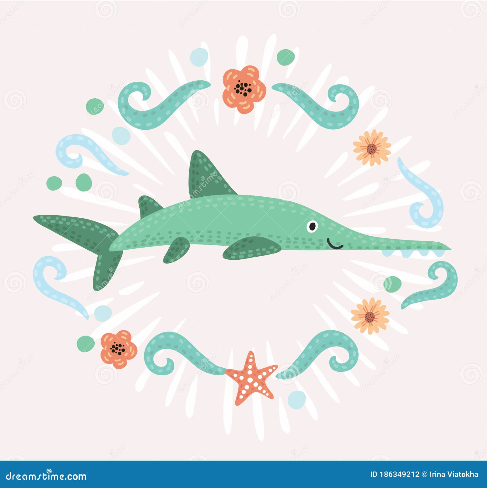 Saw Fishcharacter Stock Illustrations – 2 Saw Fishcharacter Stock ...