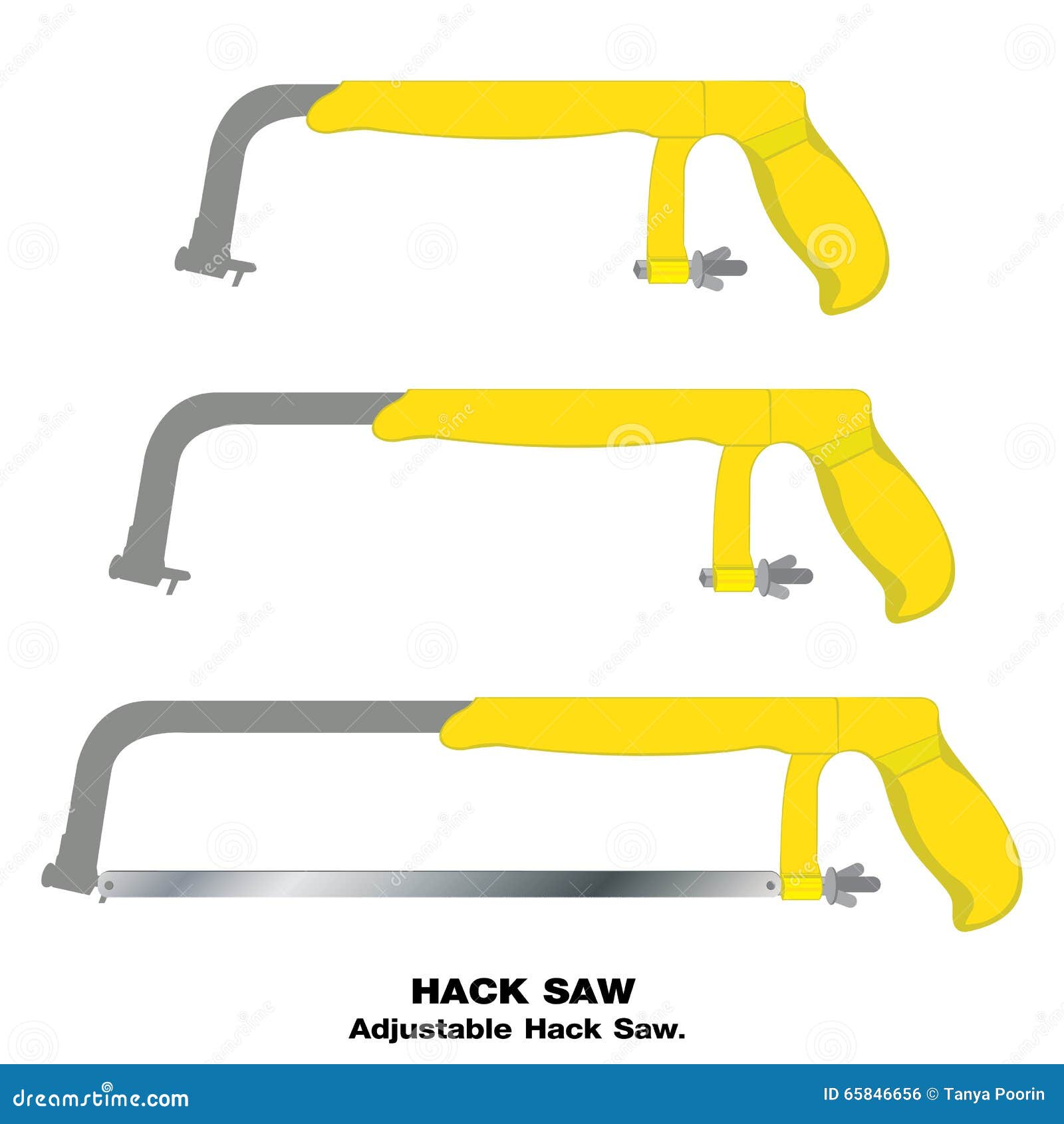 Hacksaw Isolated On White Background. Tool Saw Cartoon Vector ...