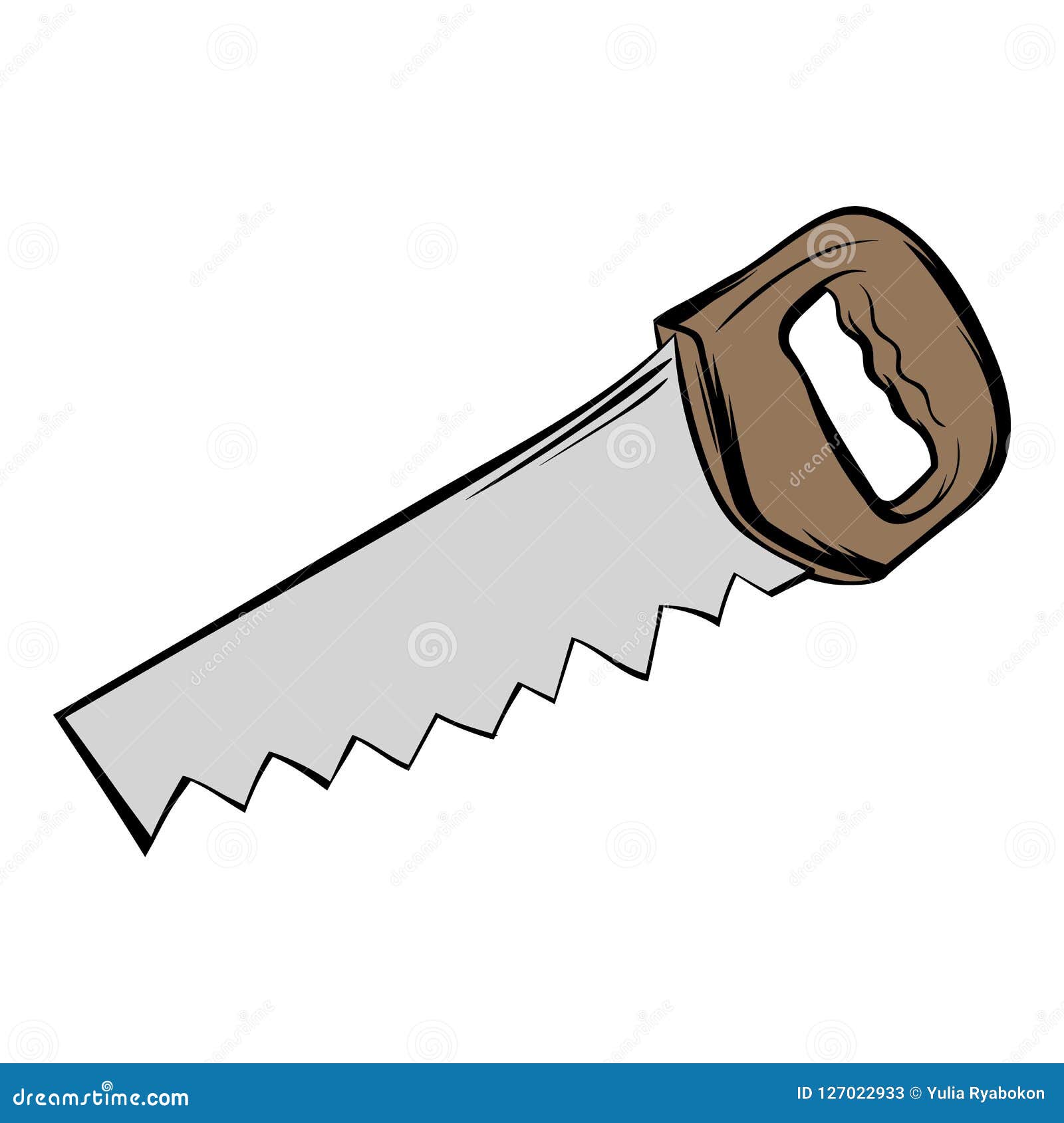 Saw icon cartoon stock illustration. Illustration of repairing - 127022933
