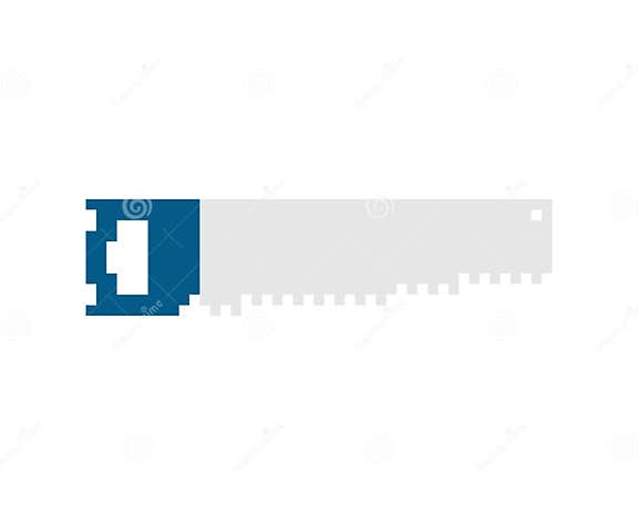 Saw Pixel Art. Tool 8 Bit. Vector Illustration. Stock Vector ...