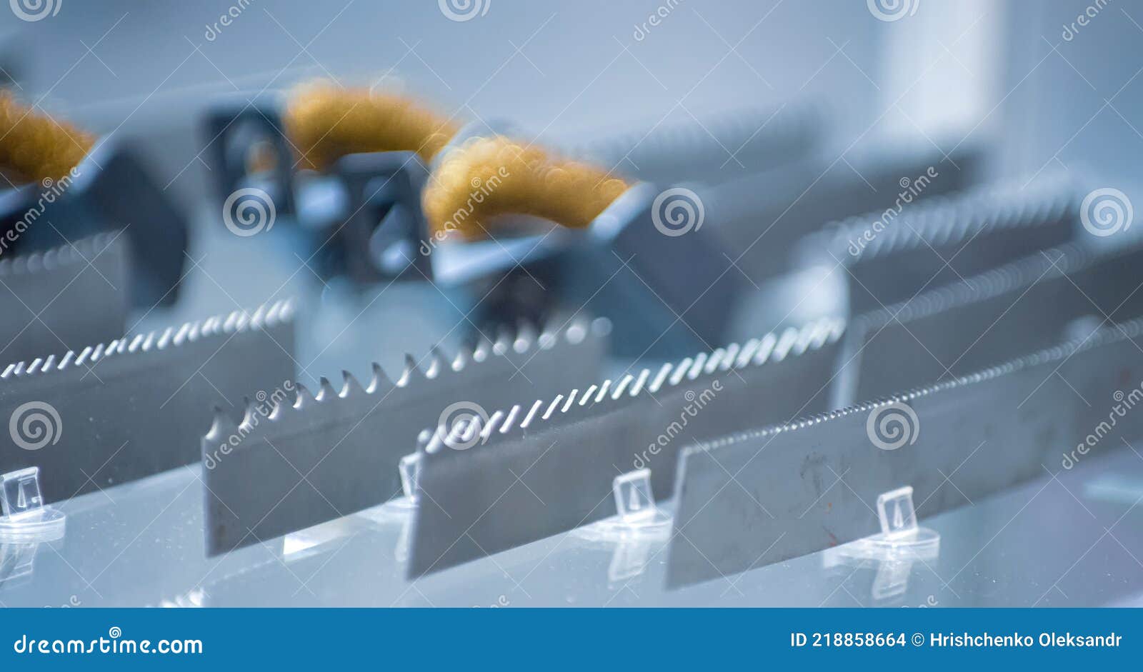 Saw Teeth Close Up. Saws for Metal Cutting Machine Stock Photo - Image ...