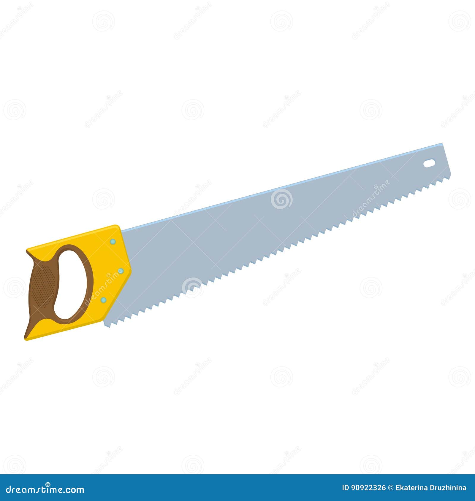 Saw tool isolated stock vector. Illustration of bolt - 90922326