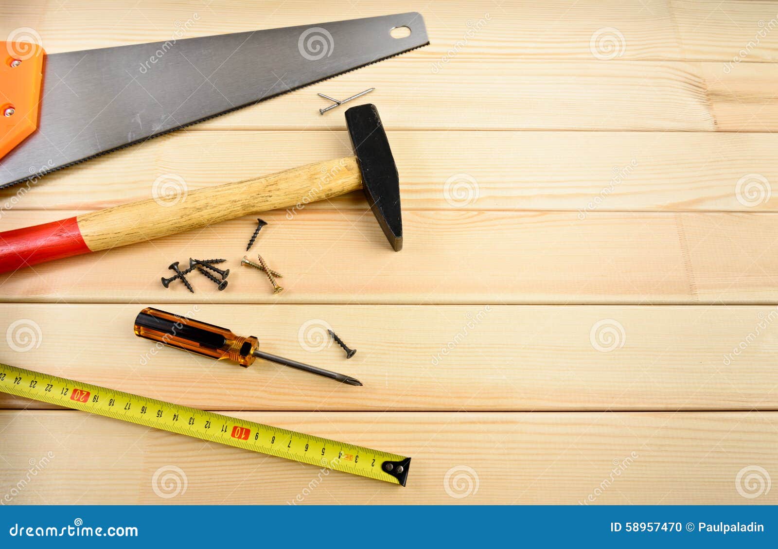 Saw and Tools on Wood Texture Stock Photo - Image of flooring, industry ...