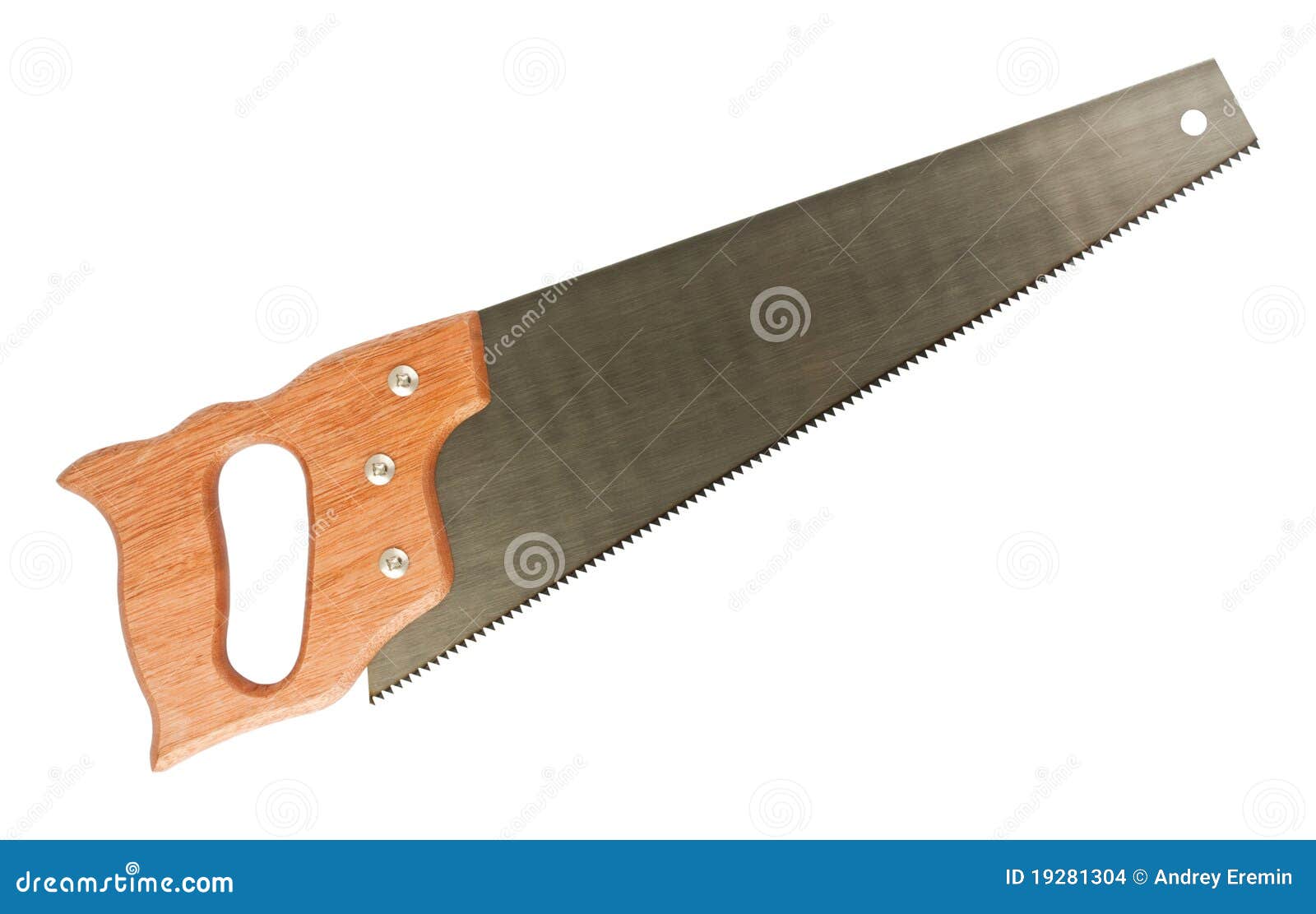 Saw with the wooden handle stock photo. Image of isolated - 19281304