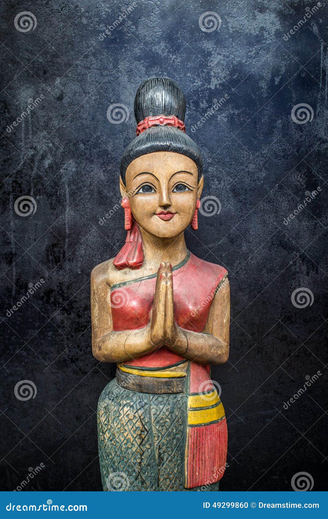 Sawasdee wood doll stock photo. Image of khaosan, brown - 49299860