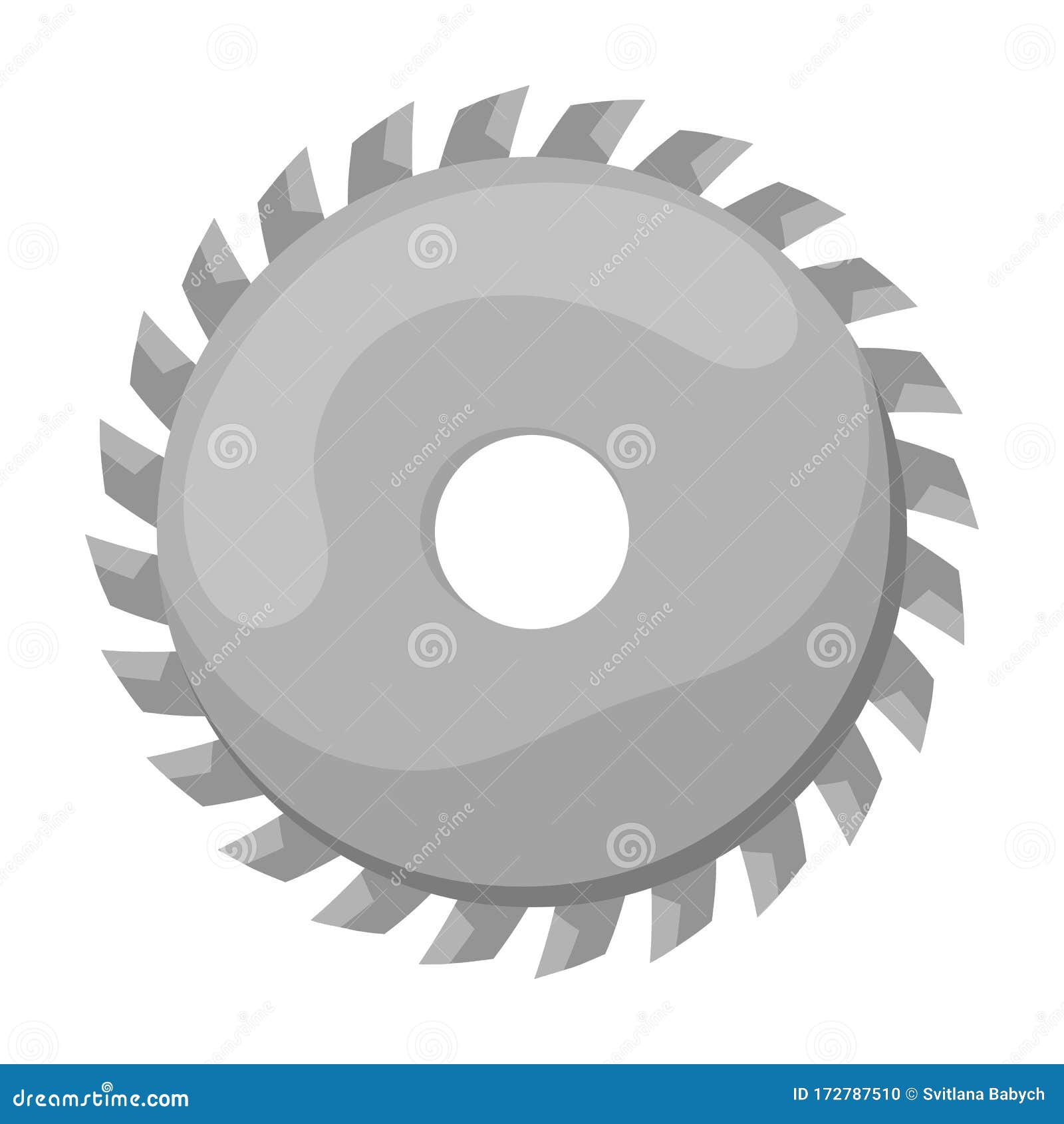 Sawblade Vector Icon.Cartoon Vector Icon Isolated on White Background ...