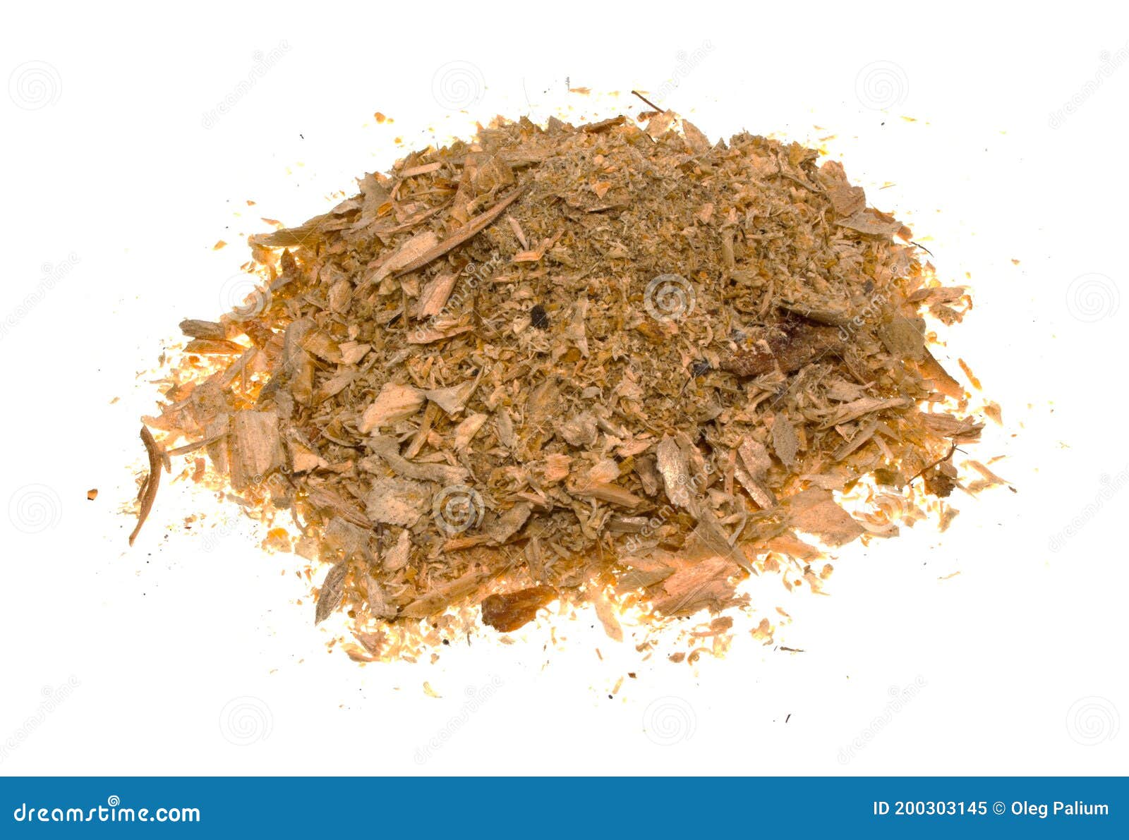 Sawdust Isolated on White Background Stock Image - Image of element ...