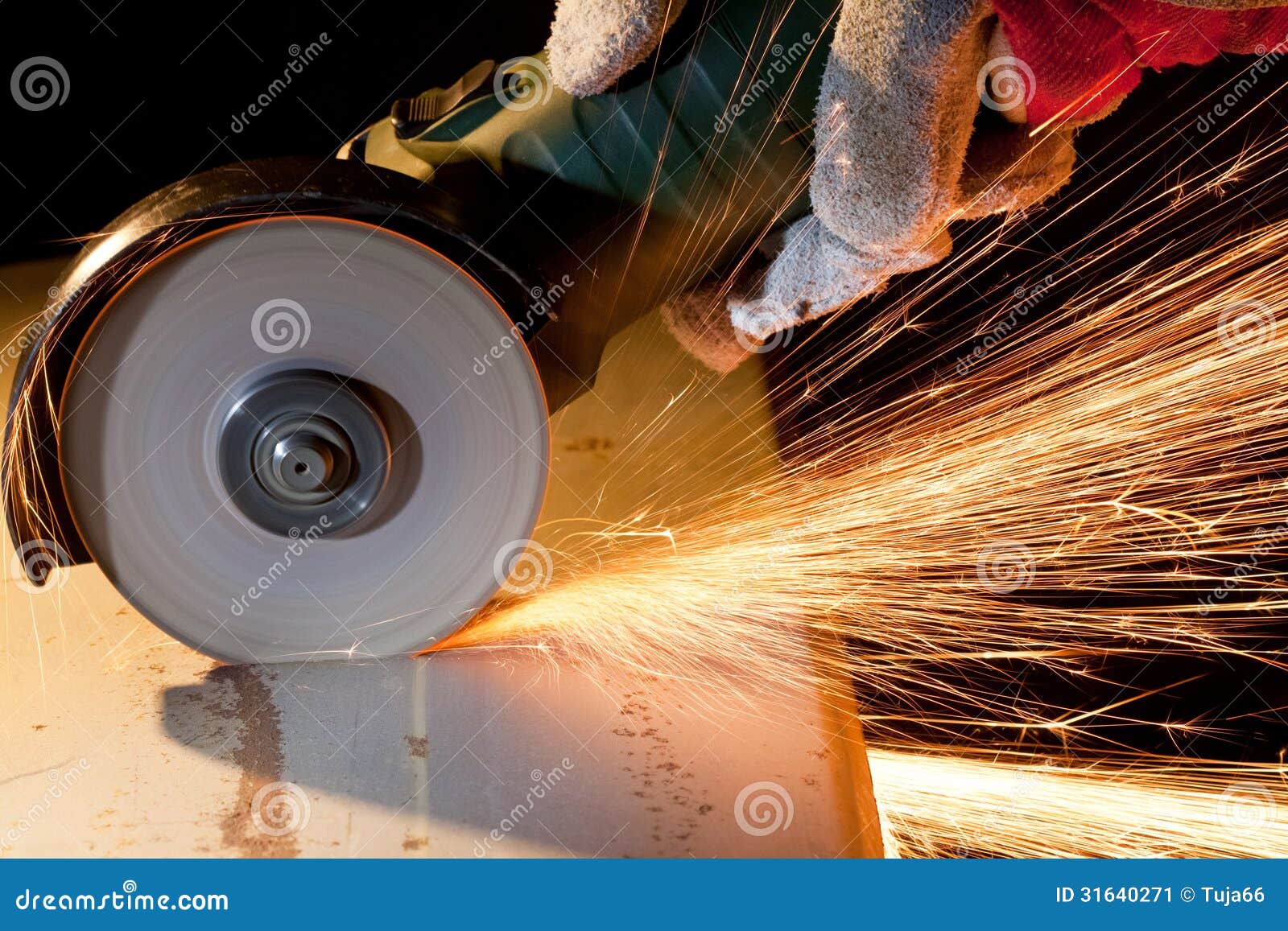 Sawing metal stock image. Image of factory, round, manual - 31640271