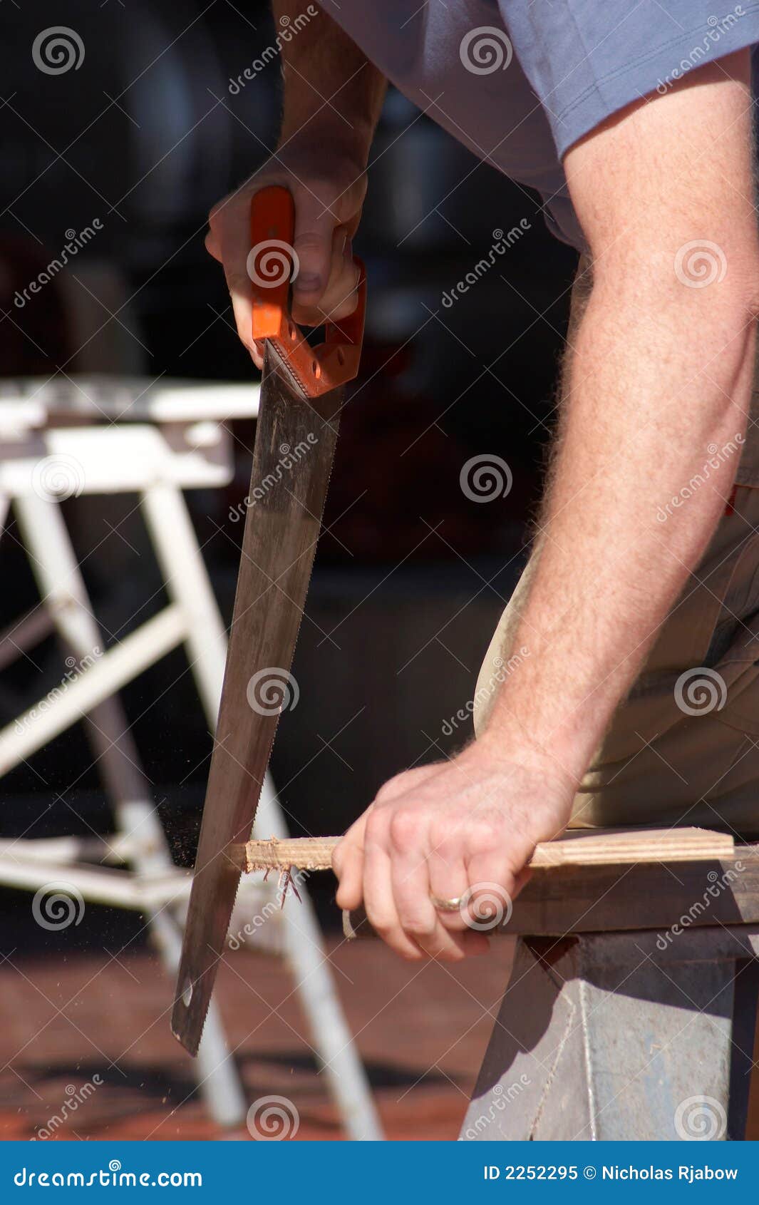 Sawing Wood stock image. Image of plywood, sawing, workman - 2252295